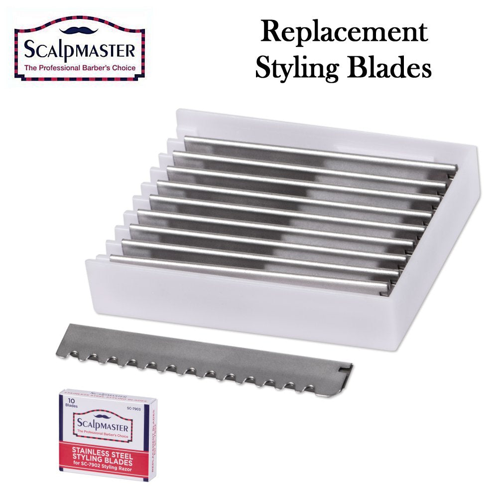 ScalpMaster Razor, Styling Razor Replacement Blades, 10 Blades (SC7903 ...