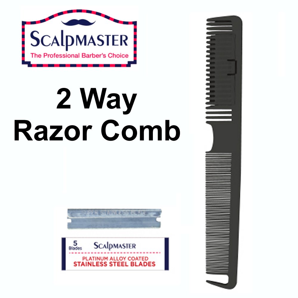 ScalpMaster Comb, 2 Way Razor Comb (SC-RAZOR) – EP Beauty Supply