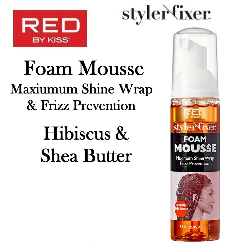 KISS "Styler/Fixer" Foam Mousse, Hibiscus & Shea Butter, 8.7 oz (SFM04 ...