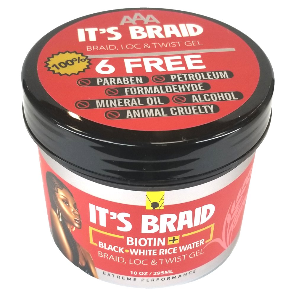 African Anti-Aging "It's Braid" Braid, Loc, & Twist Gel: Biotin+ Black ...