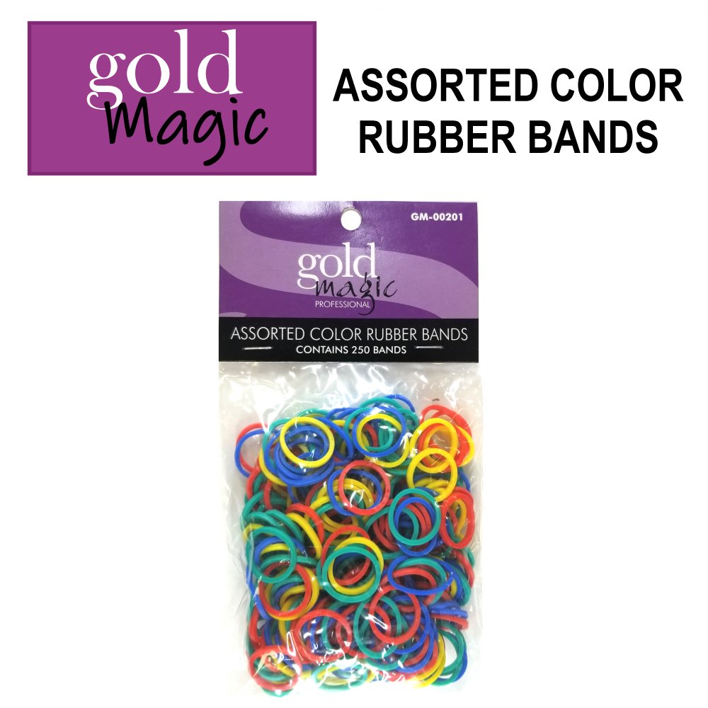 Gold Magic Small Assorted Color Rubber Bands, 250 bands (GM-00201) – EP ...