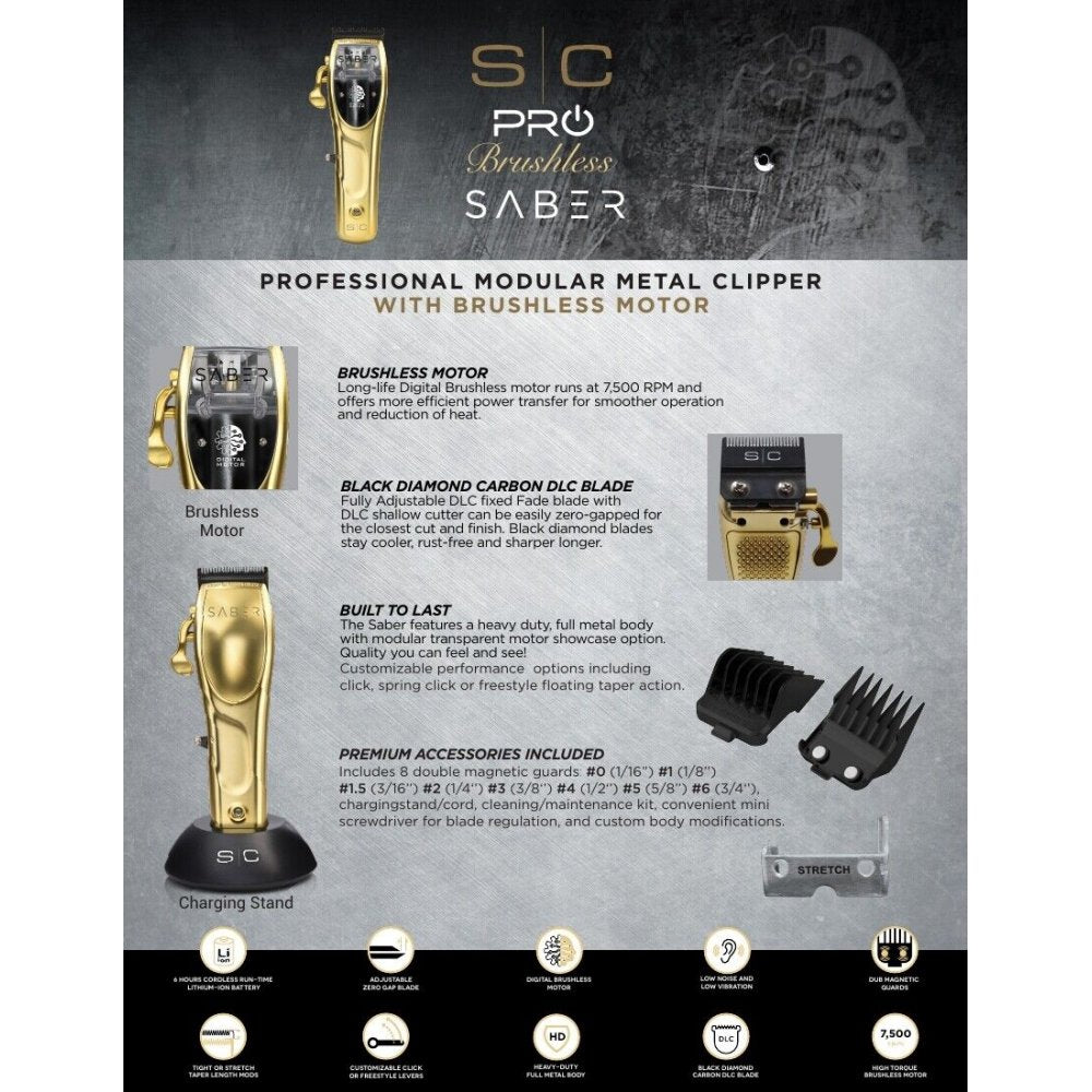 SC Pro Brushless Saber - Cordless Clipper (SC605G) – EP Beauty Supply
