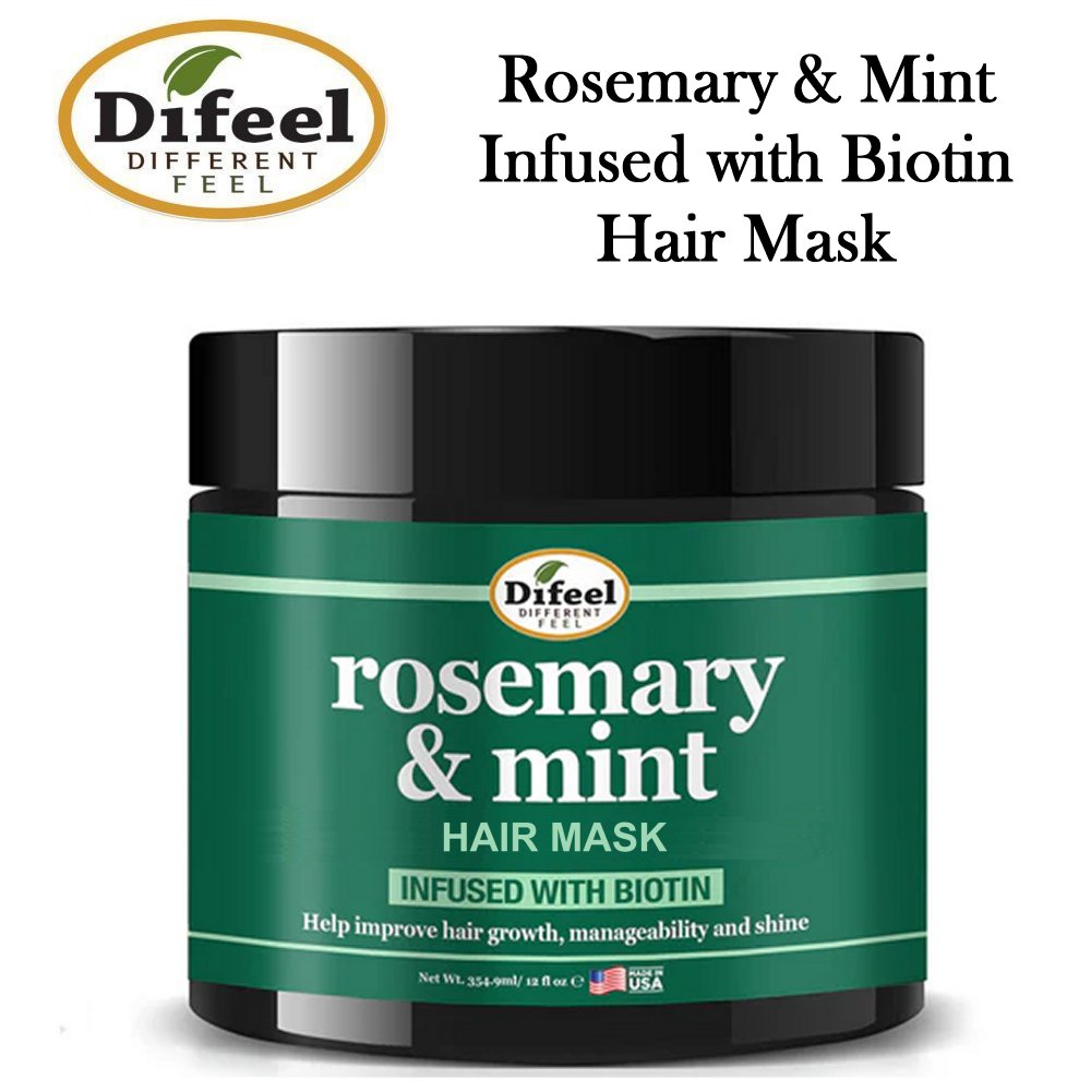 Difeel Hair Mask, Rosemary & Mint Infused with Biotin, 12 oz – EP ...