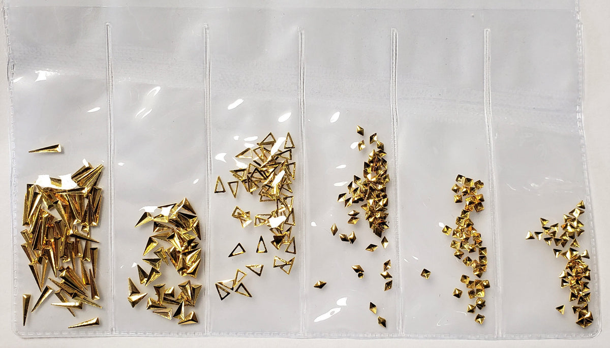 Gold Metal Studs 6 Style Set #1 – EP Beauty Supply